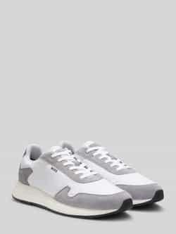 HUGO BOSS Sneaker mit echtem Veloursleder und Label-Schriftzug