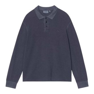 Carhartt Work in Progress Waffle Rugby Shirt - - Tops - Herren - Blau - M