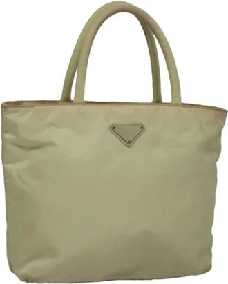 Prada Pre-owned Nylon sacs-main - Femme - Pre-owned - Beige - Taille: ONE Size