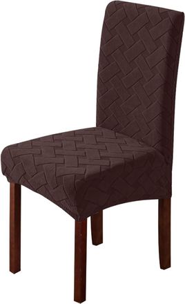 Generic Schicker Jacquard Stuhlhussen Set F&uuml;r 2,4,6,8 St&uuml;hle - Stretch Bez&uuml;ge Mit Hoher R&uuml;ckenlehne, Waschbar & Universell - Perfekt F&uuml;r Esszimmer, K&uuml;che, Hoc