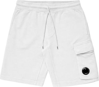 C.P. Company C.p. Company, Homme, Shorts, Blanc, Taille: M Cotton Diagonal Fleece Cargo