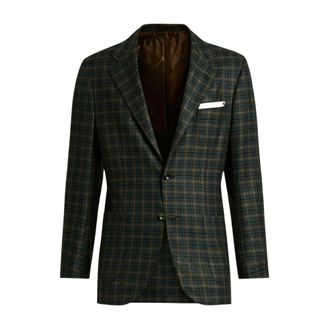 Kiton Karierte Kaschmir-Blazer - - Jackets - Herren - Gr&uuml;n - 4XL