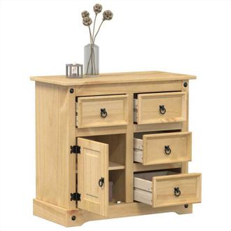 vidaXL Sideboard Corona 80x40x75 cm Massivholz Kiefer Vidaxl