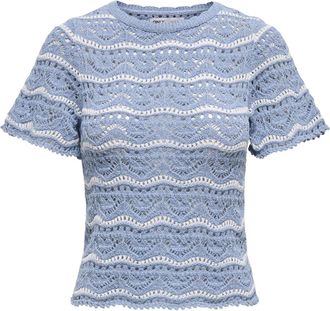 Only Onlannasofia Life Ss Stripe O-Neck KNT