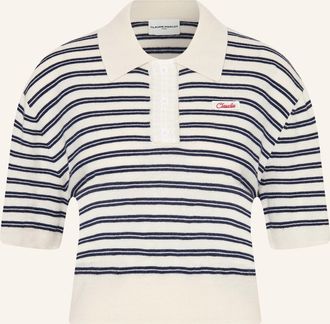 Claudie Pierlot Claudie Pierlot Strick-Poloshirt Mit R&uuml;schen weiss
