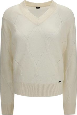Kiton Pull col V - Femme - Pulls - Blanc - Taille: 40 FR