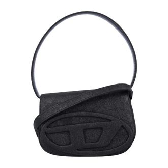 Diesel Femme, Sacs, Noir, Taille: ONE Size Sac bandouli&egrave;re compact Edgy