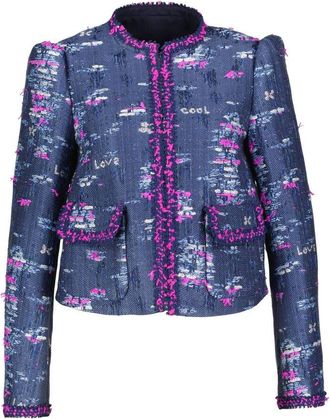 Maison Common Damen Blazer aus Tweedjacquard