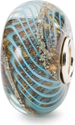 Trollbeads Blue Grooves Glas Bead TGLBE-20283