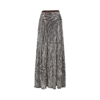 Paco Rabanne Embroidered long skirt Woman 36