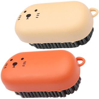 Hemobllo Weiche Waschb&uuml;rste 2 St&uuml;ck Kunststoff Haushaltsb&uuml;rste f&uuml;r W&auml;sche Schuhe mit Rutschfestem Griff Langlebige Reinigungsb&uuml;rste f&uuml;r Stoffe und Schuhe