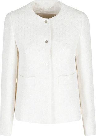 Herno Femme, Pulls, Blanc, Taille: 36 FR Blazer Tweed