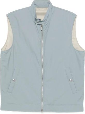 Eleventy Homme, Vestes, Bleu, Taille: 2XL Gilet en m&eacute;lange de laine