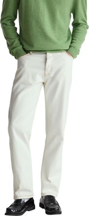 Benetton Herren Pantalone 4u32ue01w Hose, Wei&szlig;, 28