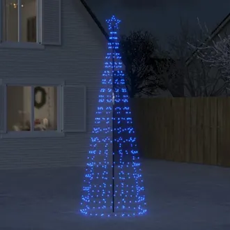Festnight Led Weihnachtsbaum Aussen 300 cm 570 LEDs Tannenbaum Outdoor Beleuchteter Weihnachtsbaum Au&szlig;en Metall Weihnachtsbaum Kegelform Lichterpyramide Gro&szlig; Li