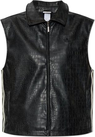 adidas Femme, Vestes, Noir, Taille: 40 FR Gilet effet crocodile