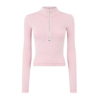 GCDS Pullover mit halbem Rei&szlig;verschluss - - Knitwear - Damen - Lila - XS