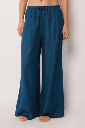 Calzedonia Palazzohose Aus Leinen Und Viskose Blau