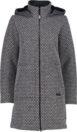 F.lli Campagnolo Damenmantel aus Wolle mit fester Kapuze, Smoke Mel.-B.Plaster, D38