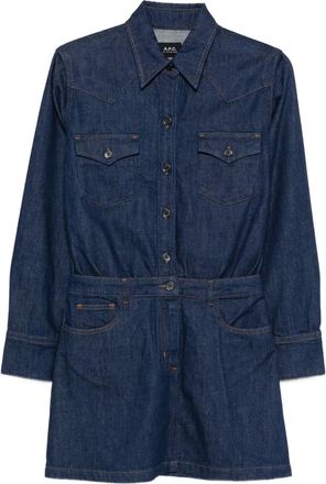 A.P.C. denim mini dress - Blau