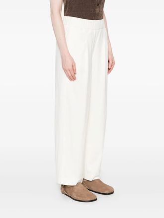 PESERICO Womens Pleated Wide-Leg Trousers Aw25 W