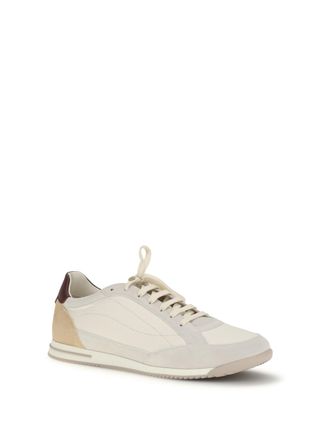 Brunello Cucinelli Mens Sneakers Calf Leather Butter-White Butter-White-Natural-Baccanera Trainers Butter/white/natural/baccanera
