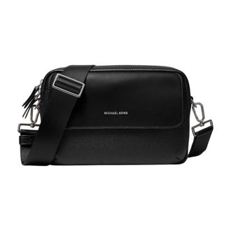 Michael Kors Hudson Umh&auml;ngetasche aus genarbtem Leder - - Bags - Herren - Schwarzk - ONE SIZE
