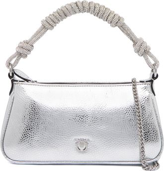 Pinko Handtasche PINKO Half Moon Baguette Mini AI 25-26 PLTT 105915 A2WD Silberfarben
