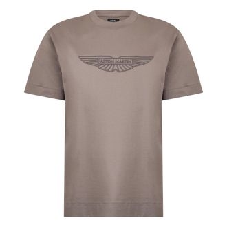 HUGO BOSS Mercerized Cotton T-shirt with Wing Detail - - Tops - Herren - Braun - XS