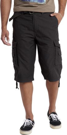 Unionbay Herren Cordova Cargo-Shorts mit Gürtel - Reg und Big and Tall Größen Cargos, Schwarz, 30 cm