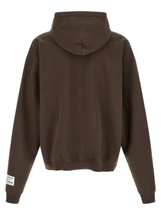 Gallery Dept. Hand-Painted Logo Cotton Hoodie - Brown