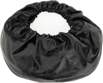 Alexander Wang Womens Small Crescent Bag Black Cow Leather Handbags Hand