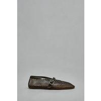 Alaia Ballet Flats In Fishnet