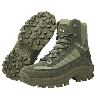 Generic Bottes de travail orthop&eacute;diques anti-crevaison pour homme - Chaussures de s&eacute;curit&eacute; imperm&eacute;ables pour le travail et les activit&eacute;s de plein air, Vert, 3