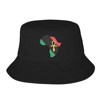 Generic Chapeau De Seau Unisexe Ankh Afrique Color&eacute;e Afrique Chapeaux De Visi&egrave;re &Agrave; Large Bord Pliable Bonnet Soleil, pour Le Camping, La Randonn&eacute;e, De P&ecirc;che, 