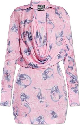 Versace Jeans Couture Femme, Robes, Rose, Taille: 36 FR Printed Dress