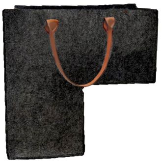 Generic Treppenkorb mit Griffen schwarzer Filzk&ouml;rbe K&ouml;rbe Treppenlager f&uuml;r Holztreppen, K&ouml;rbe, K&ouml;rbe