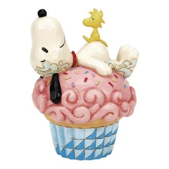 Enesco Peanuts by Jim Shore Snoopy Laying On Cupcake Figurine