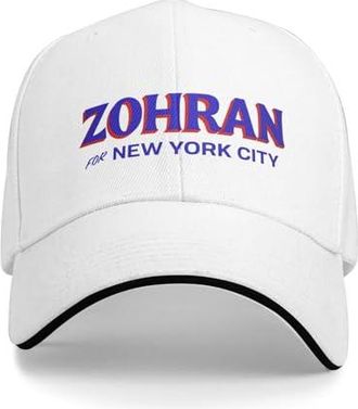 Generic Casquette dHomme, Zohran pour NYC Portrait Sun Casquette de Baseball Summer Y2k Cool Trucker Casquette pour Femme Chasse Masculine Casquette Snapback