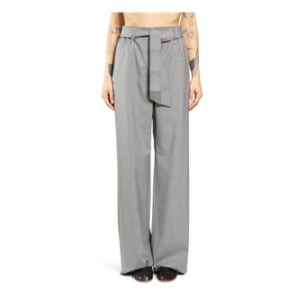 Max Mara Stretch Wollstoffhose - - Trousers - Damen - Grau - XS