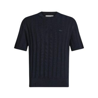Lacoste Pull &agrave; col rond - Homme - Pulls - Bleu - Taille: 2XL