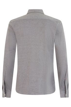 HUGO BOSS Mens Long-Sleeved Cotton Jersey Shirt Open Green