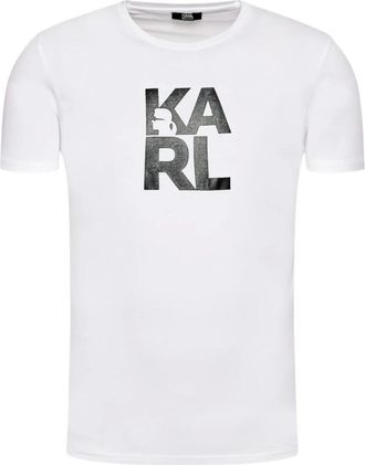 Karl Lagerfeld Homme, Tops, Blanc, Taille: S Kl22Mts01 T-shirt