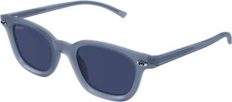 Gucci Sonnenbrille mit ovalem Rahmen - - Accessories - unisex - Blau - 48 MM