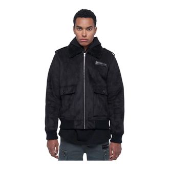 John Richmond Shearling Jacke mit Kapuze - - Jackets - Herren - Schwarzk - L