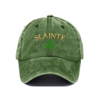 Generic Casquette de baseball unisexe Slainte St. Patrick - Cadeau amusant pour la Saint-Patrick, Vert, M