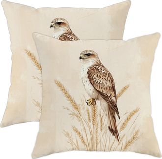 Generic Herbstadlervogel Dekokissenbezug Mit Rei&szlig;verschluss Sofakissen Dekorative Zierkissenbez&uuml;ge F&uuml;r Balkon B&uuml;ro Hotel 45X45Cm 2Er Set