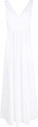 P.A.R.O.S.H. P. A.R. O.S. H. Knielanges Kleid - Weiß