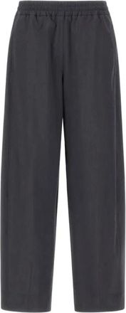 Herno Femme, Pantalons, Gris, Taille: 42 FR Pantalon &Eacute;lastiqu&eacute; et Court &agrave; Taille Haute