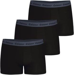Eminence Lot de 3 boxers unis en coton m&eacute;lang&eacute;